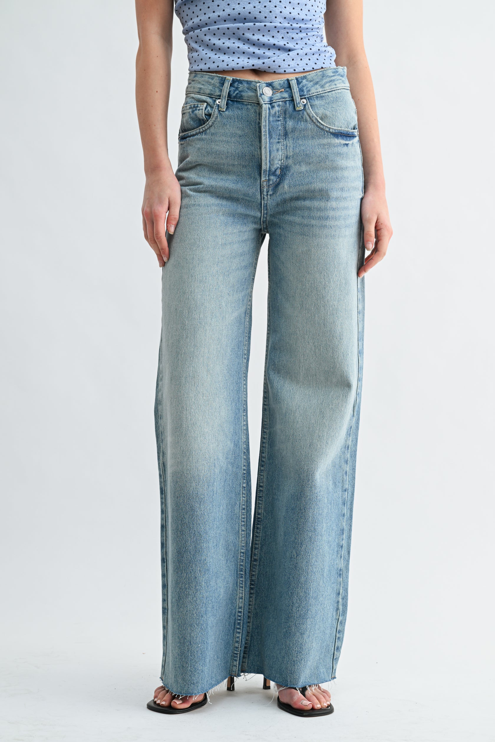 High Rise Beach To Bar Wide Leg Denim Pant – Jemina Denim
