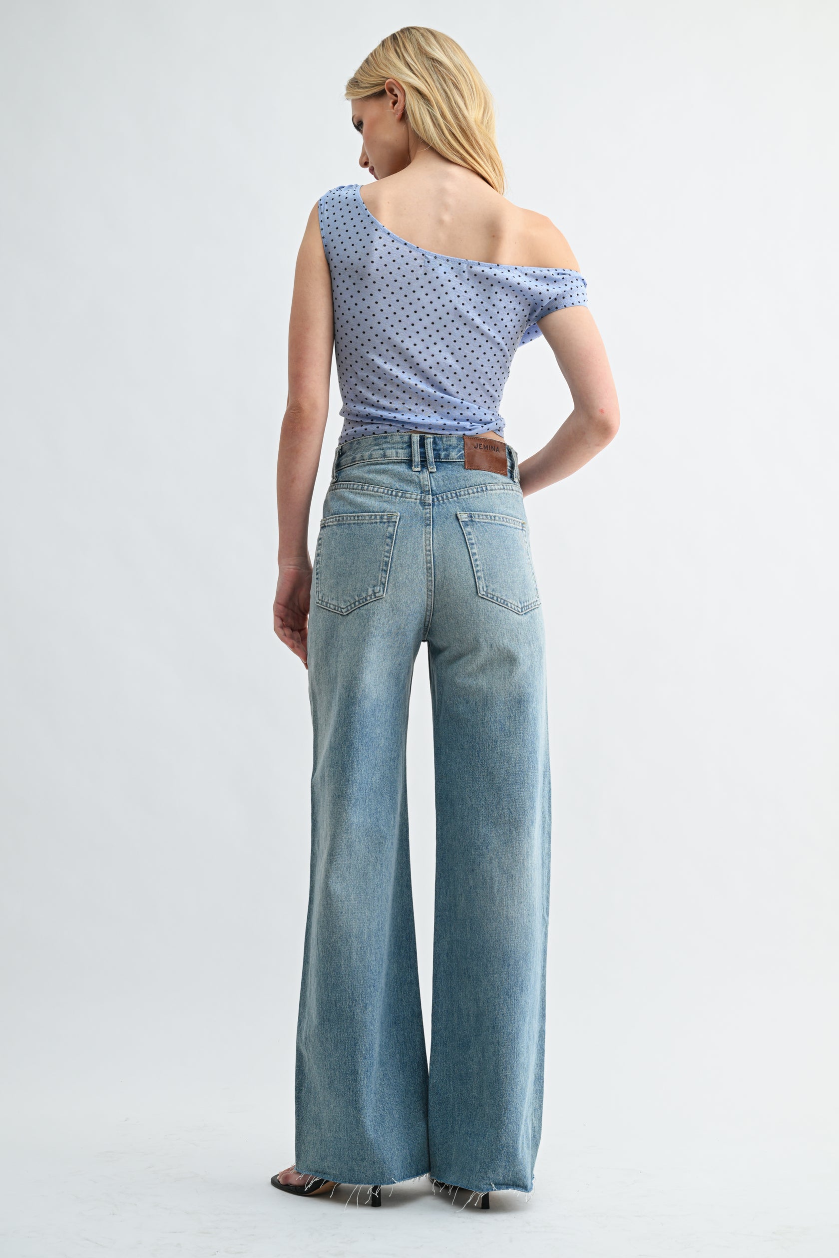 High Rise Beach To Bar Wide Leg Denim Pant – Jemina Denim